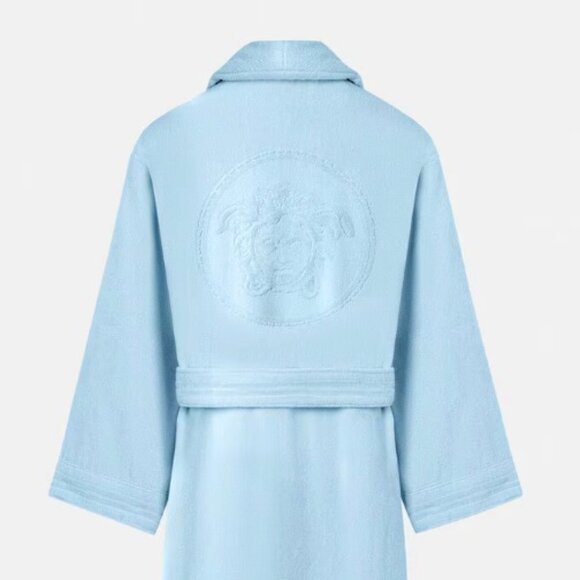 Versace | Intimates & Sleepwear | Versace Medusa Robe Light Blue Never ...